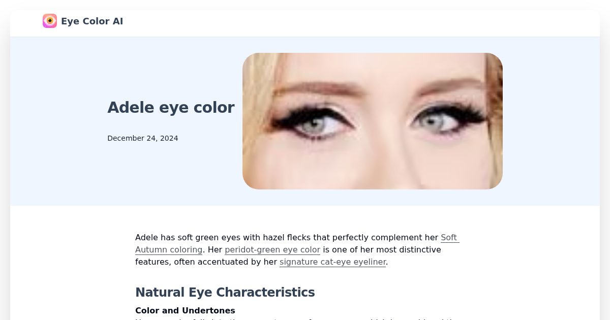 Adele eye color
