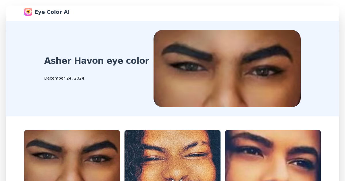 Asher Havon eye color