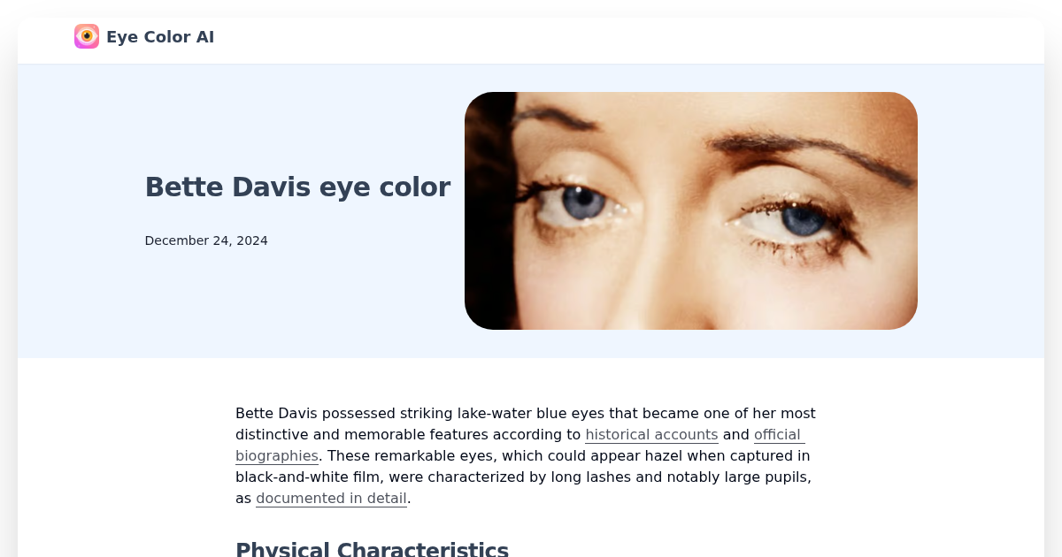 Bette Davis eye color