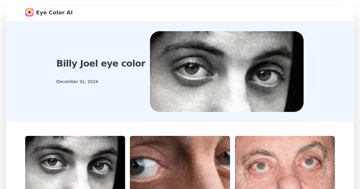 Billy Joel eye color