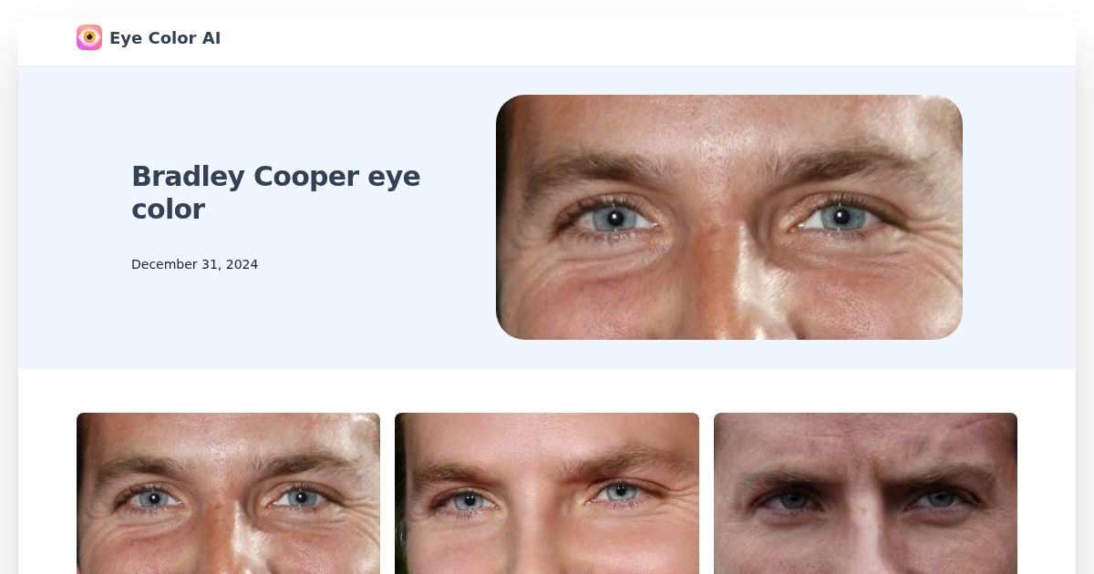 Bradley Cooper eye color
