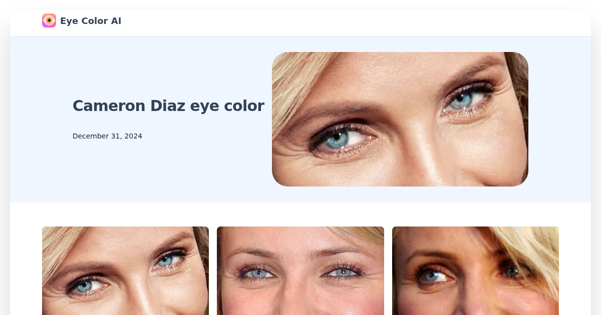 Cameron Diaz eye color