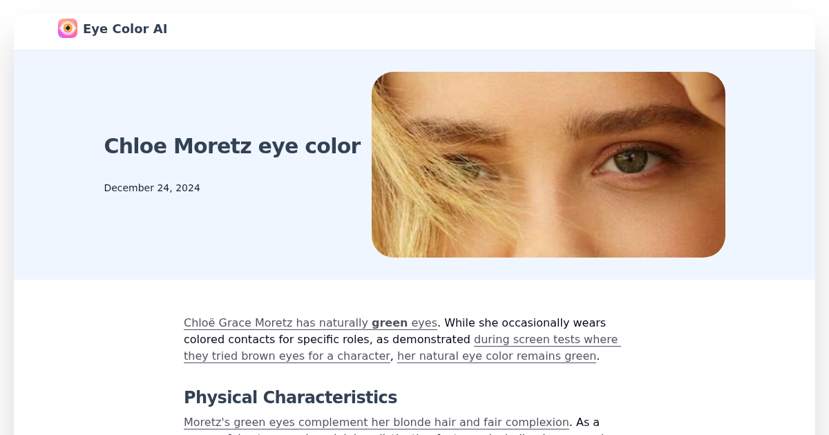 Chloe Moretz eye color
