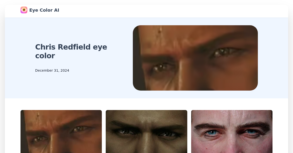Chris Redfield eye color