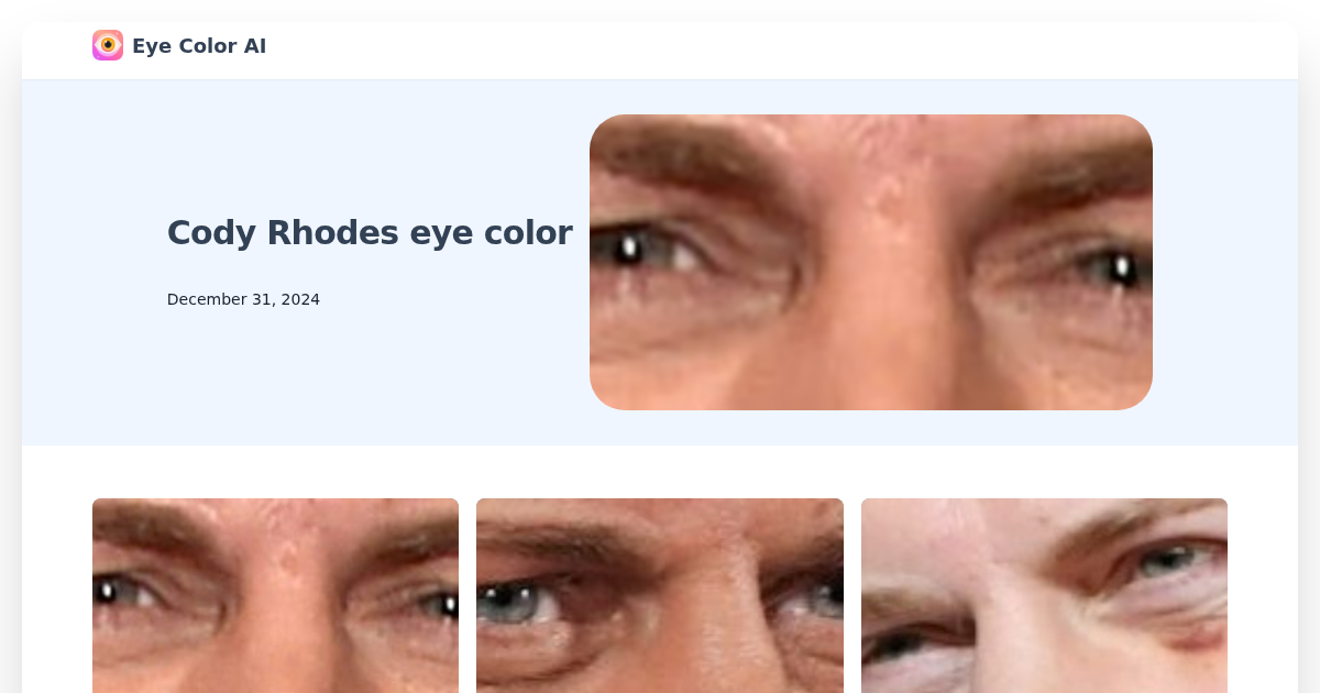 Cody Rhodes eye color