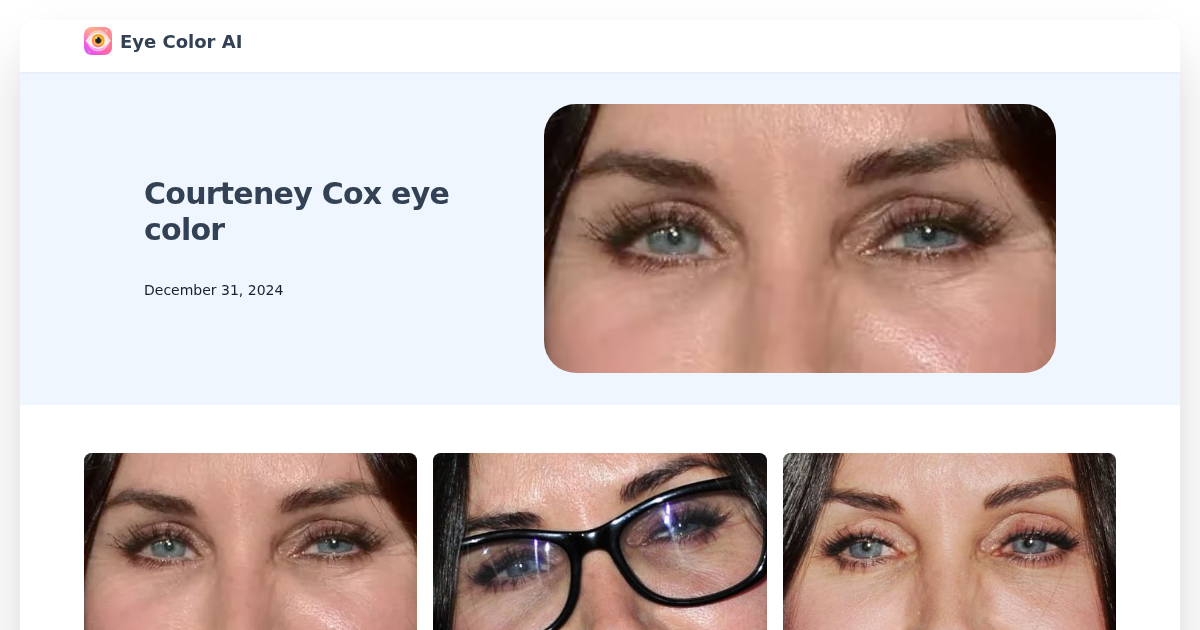 Courteney Cox eye color