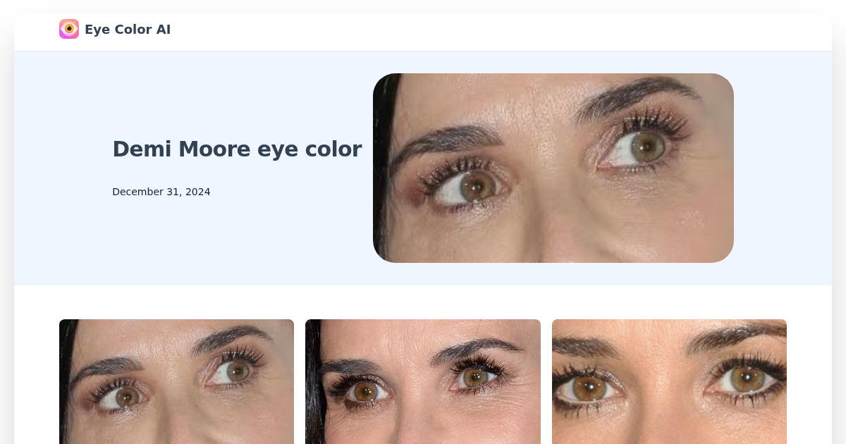 Demi Moore eye color