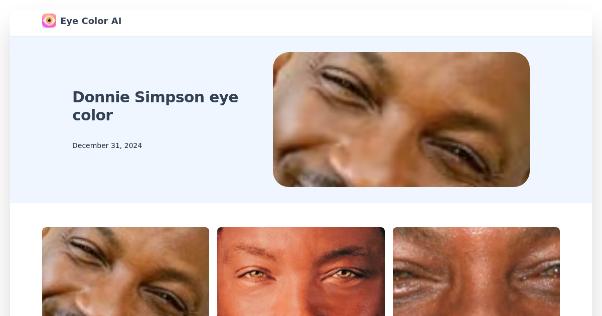 Donnie Simpson eye color