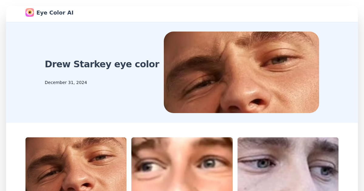 Drew Starkey eye color