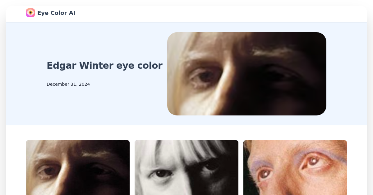 Edgar Winter eye color