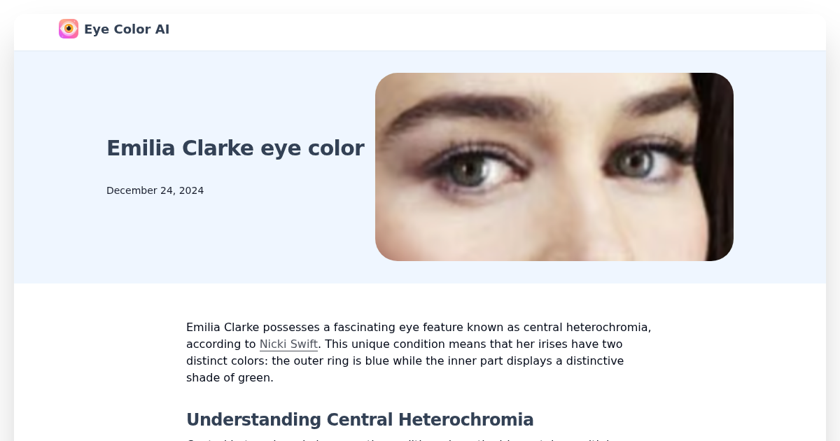 Emilia Clarke eye color