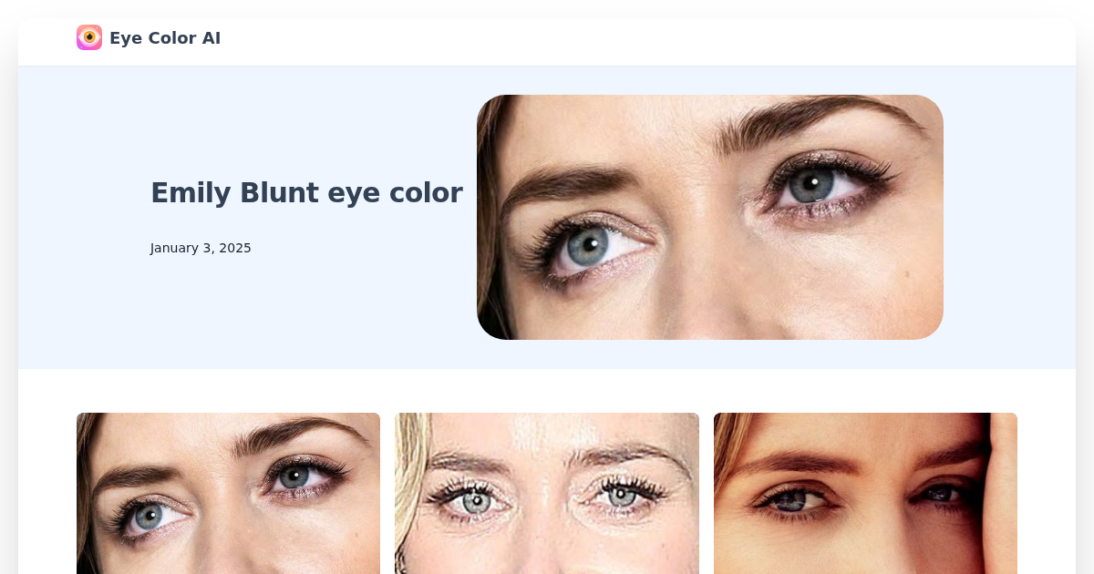 Emily Blunt eye color