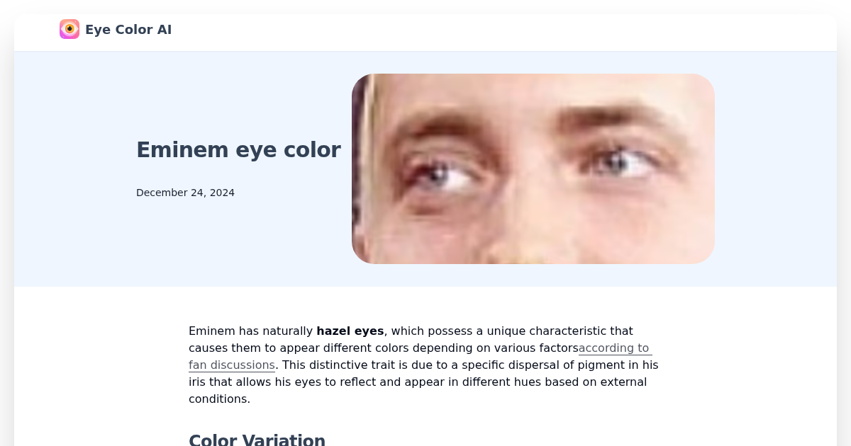 Eminem eye color