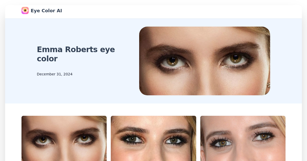 Emma Roberts eye color