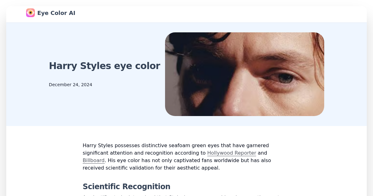 Harry Styles eye color