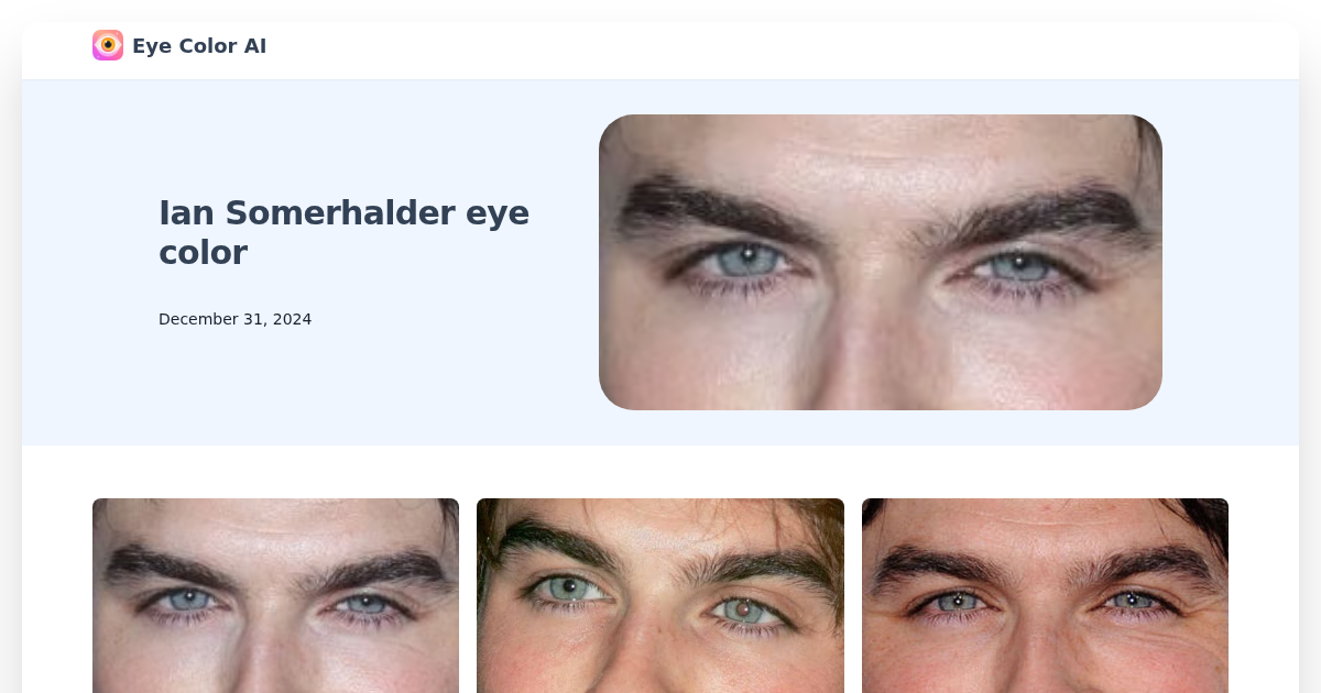 Ian Somerhalder eye color