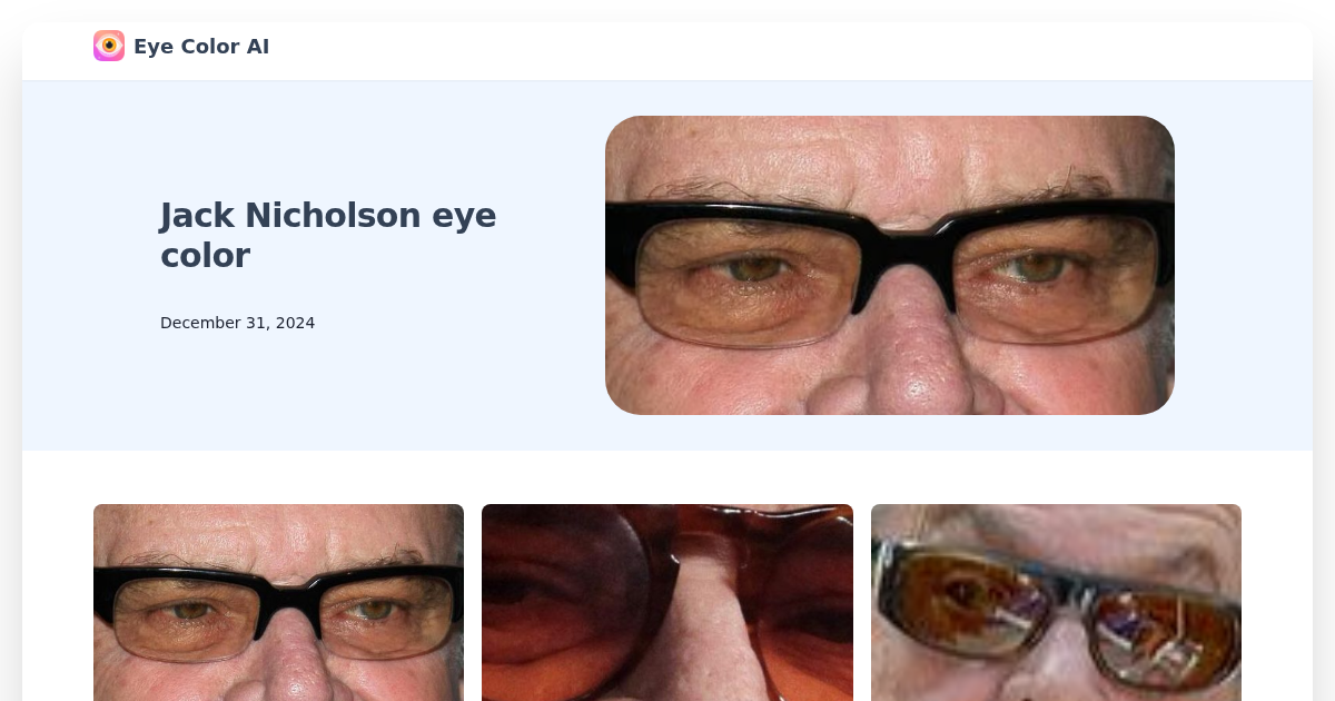 Jack Nicholson eye color
