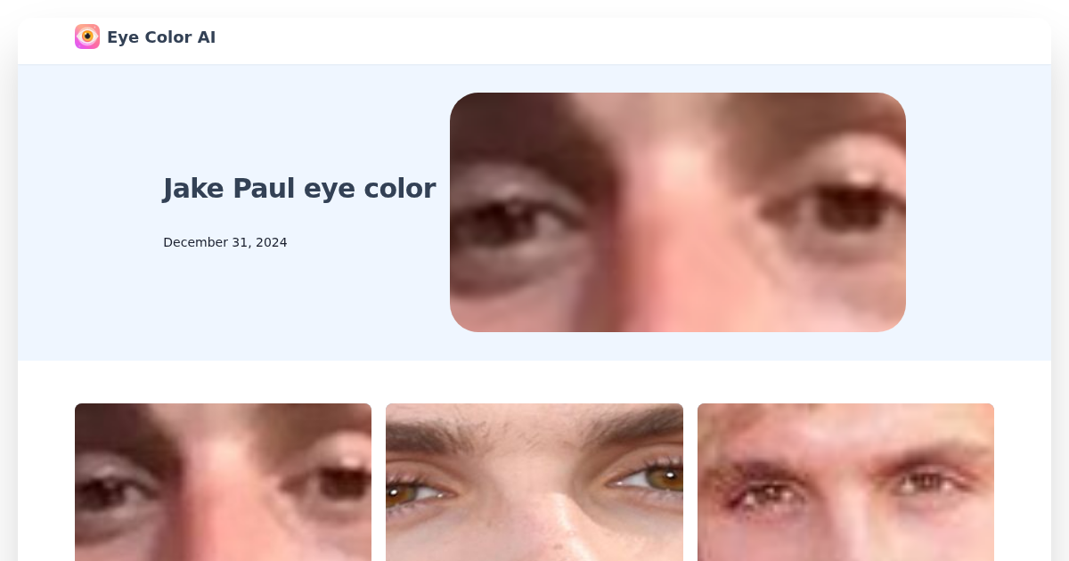 Jake Paul eye color