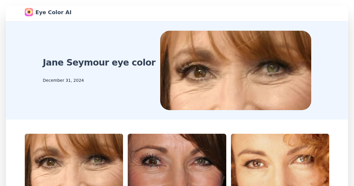 Jane Seymour eye color