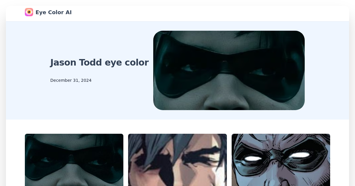 Jason Todd eye color