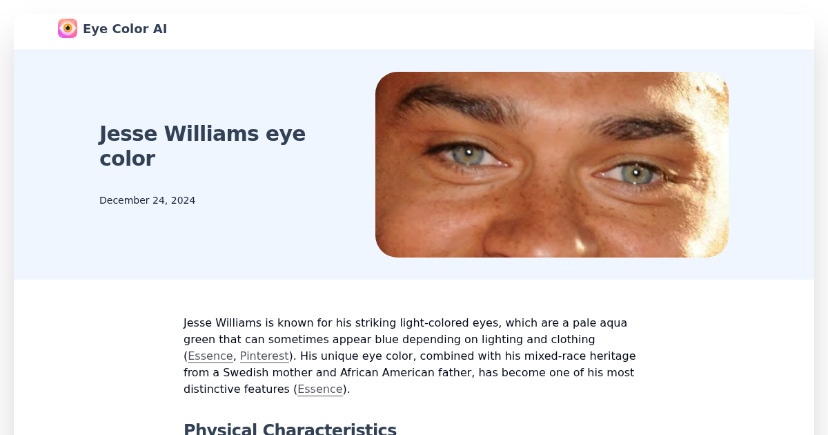 Jesse Williams eye color