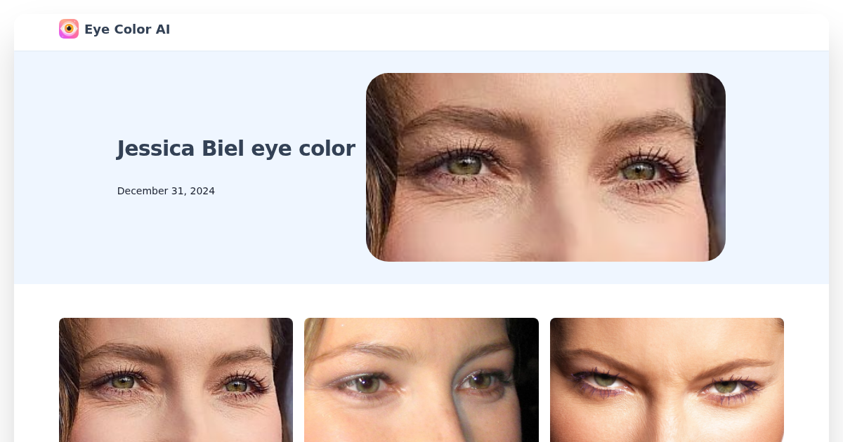 Jessica Biel eye color