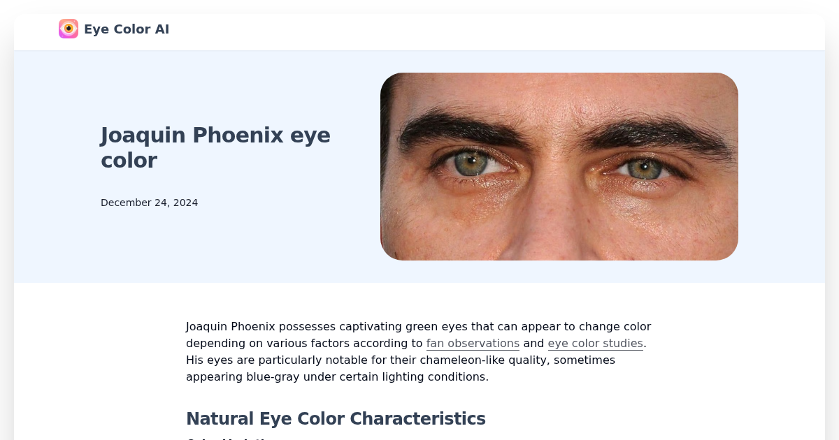 Joaquin Phoenix eye color