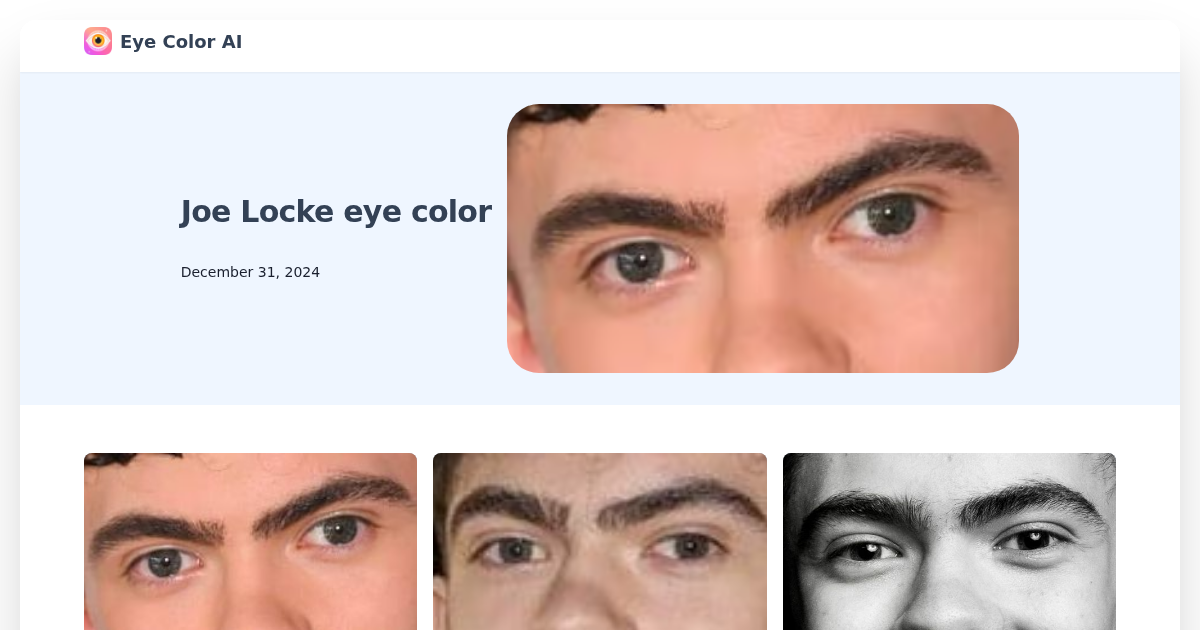 Joe Locke eye color