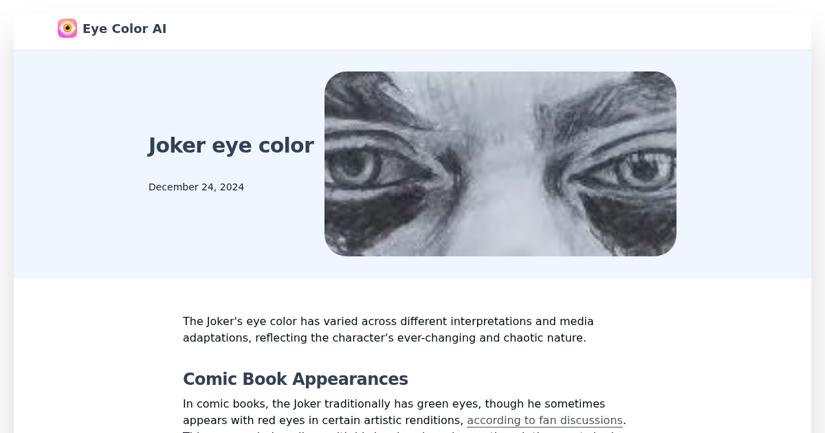 Joker eye color