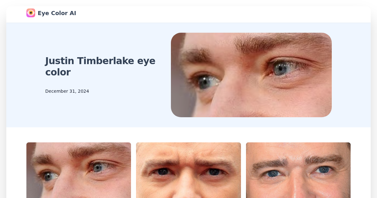 Justin Timberlake eye color