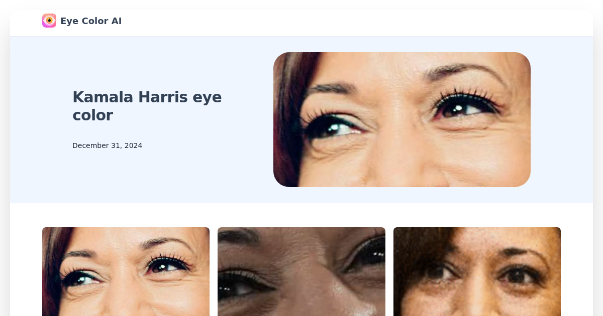 Kamala Harris eye color