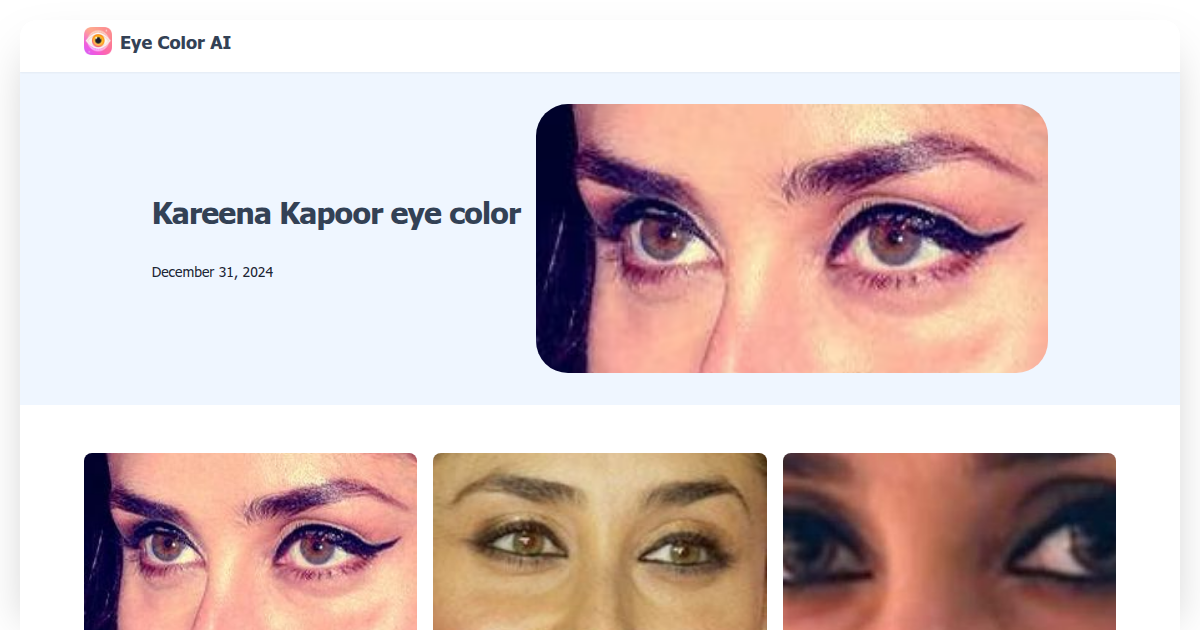 Kareena Kapoor eye color