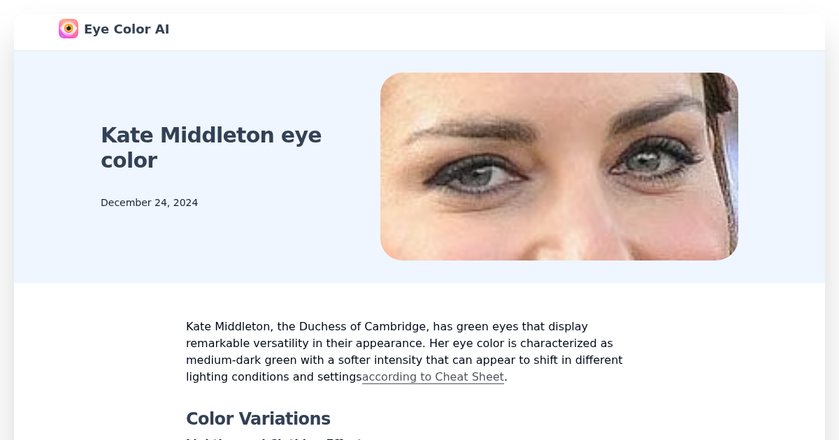 Kate Middleton eye color