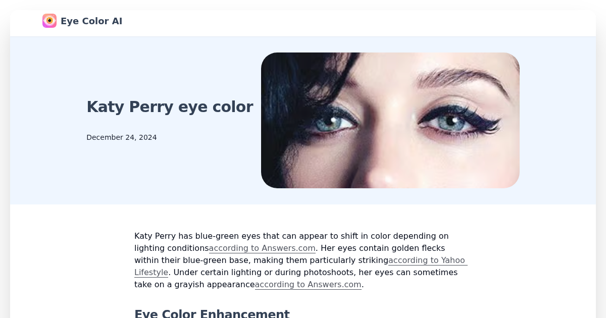 Katy Perry eye color