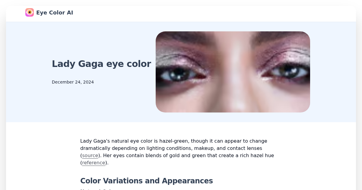 Lady Gaga eye color