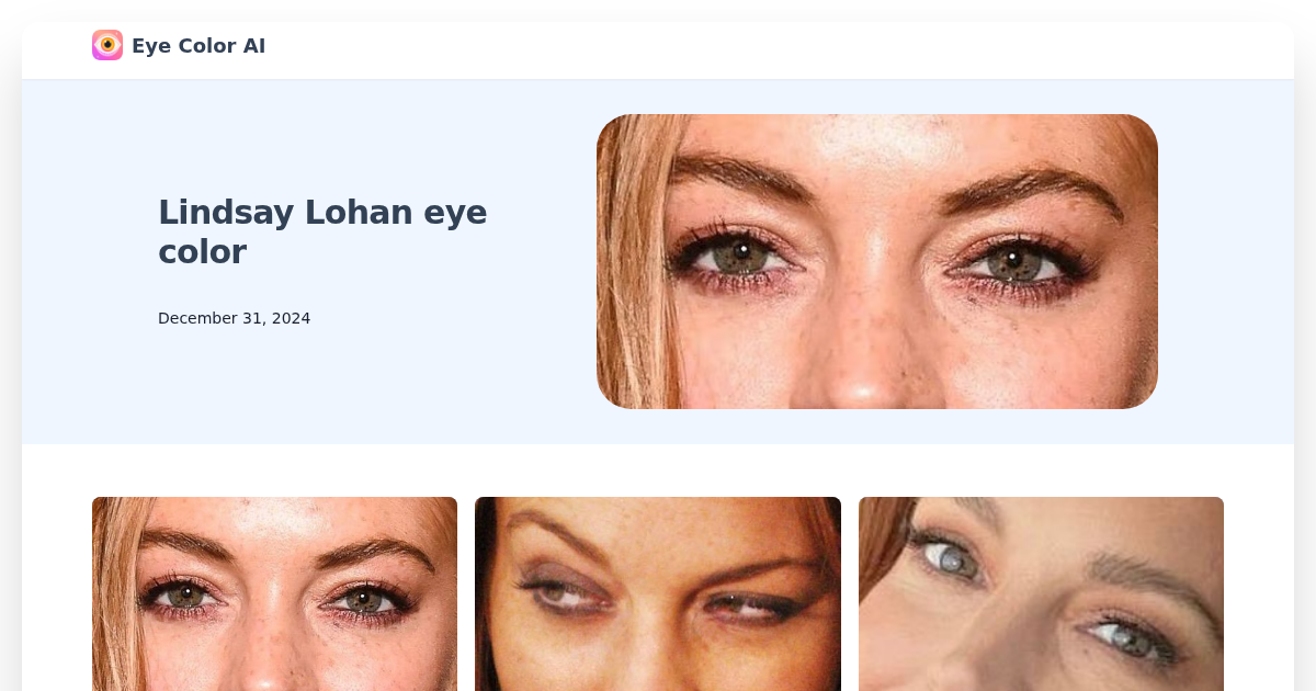 Lindsay Lohan eye color