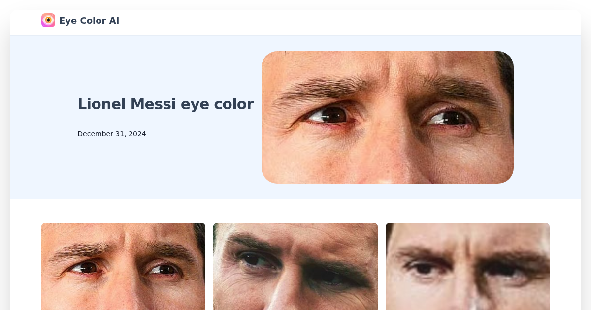 Lionel Messi eye color