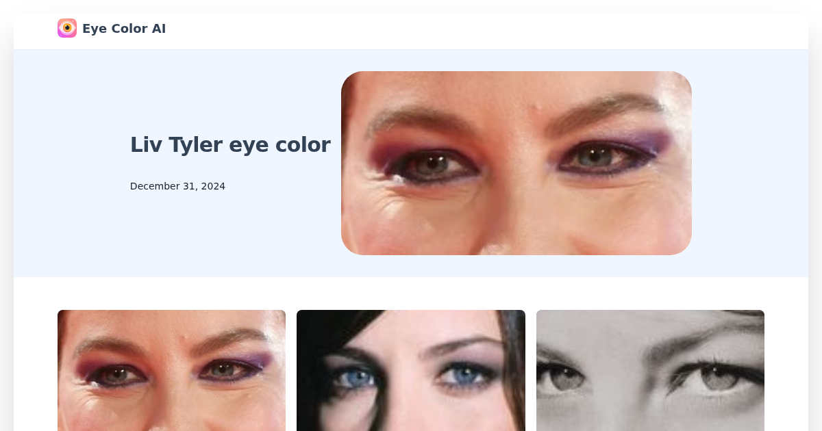 Liv Tyler eye color