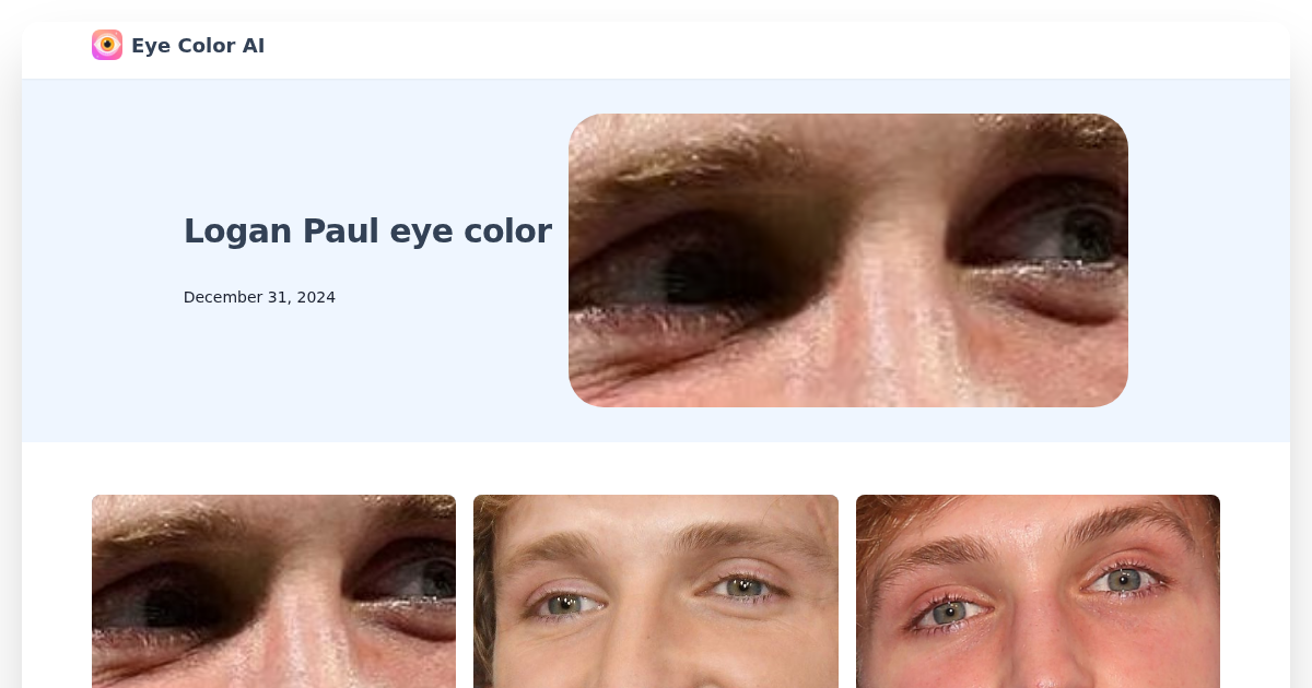 Logan Paul eye color
