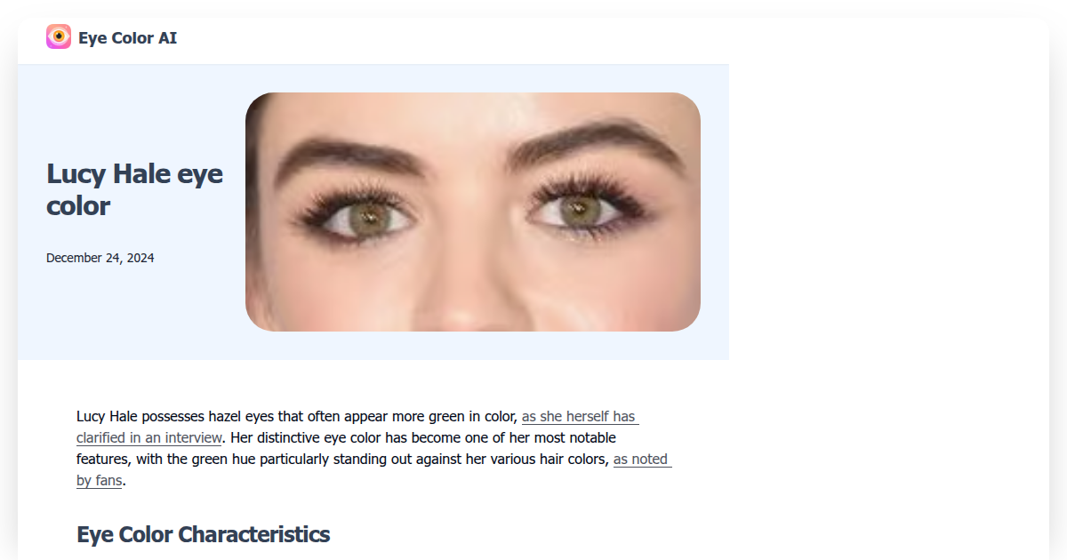 Lucy Hale eye color