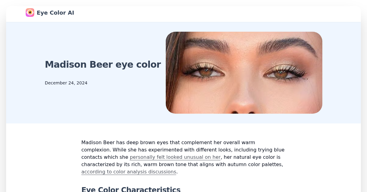 Madison Beer eye color