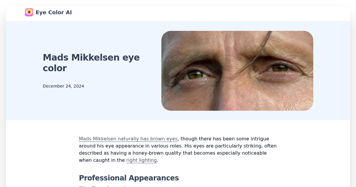 Mads Mikkelsen eye color