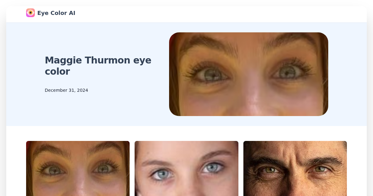 Maggie Thurmon eye color