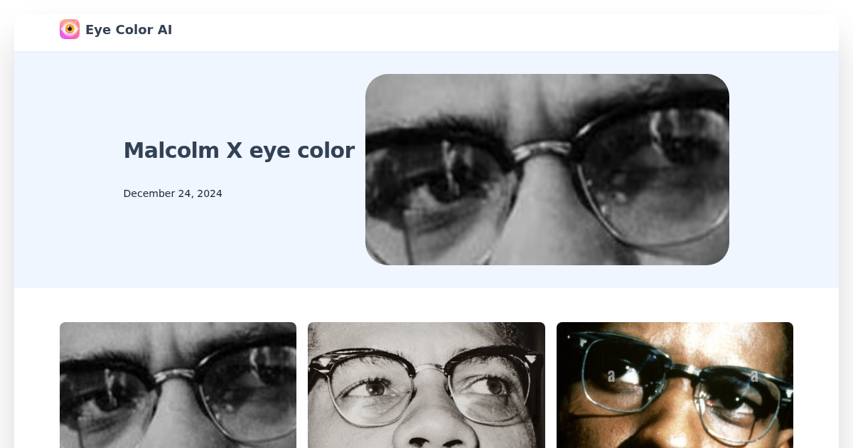Malcolm X eye color