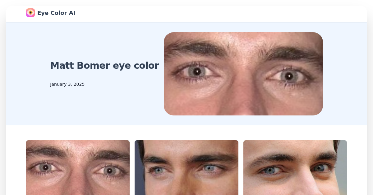 Matt Bomer eye color