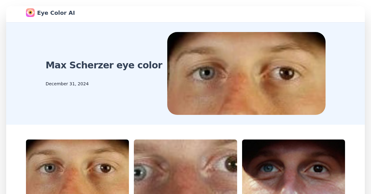 Max Scherzer eye color