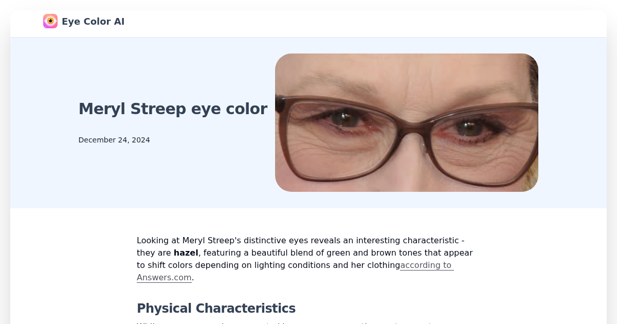 Meryl Streep eye color