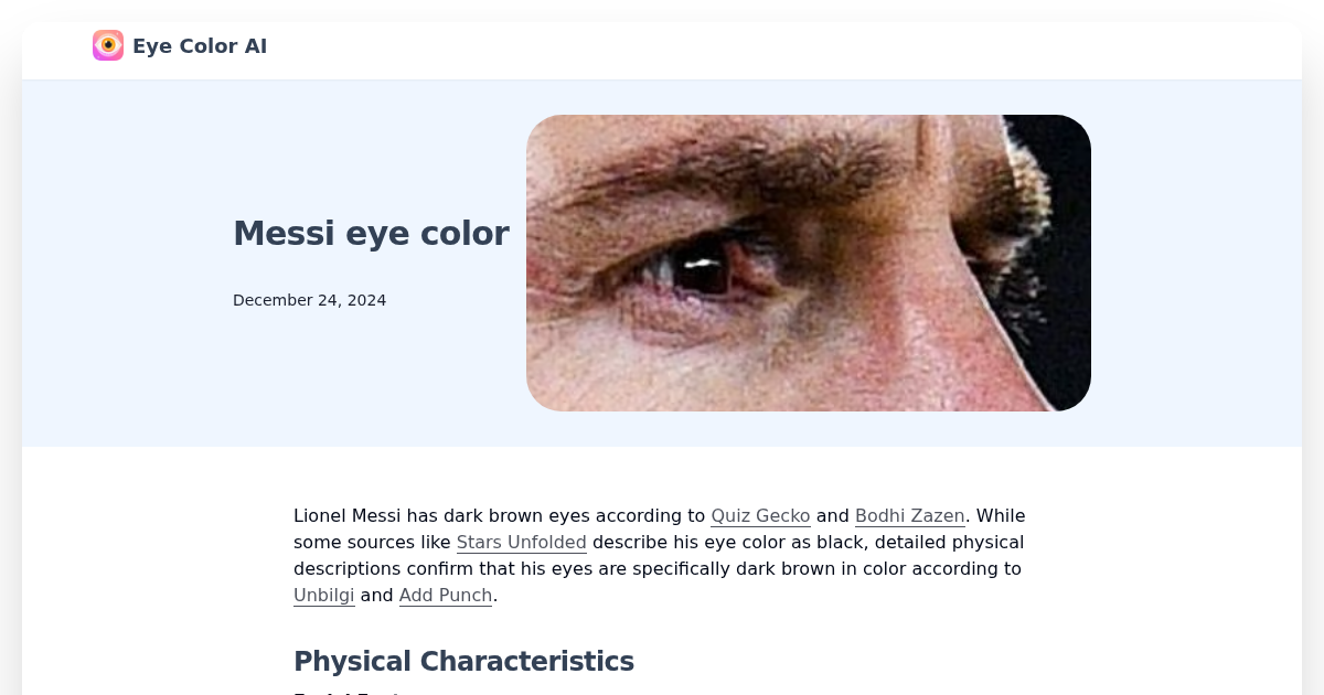 Messi eye color