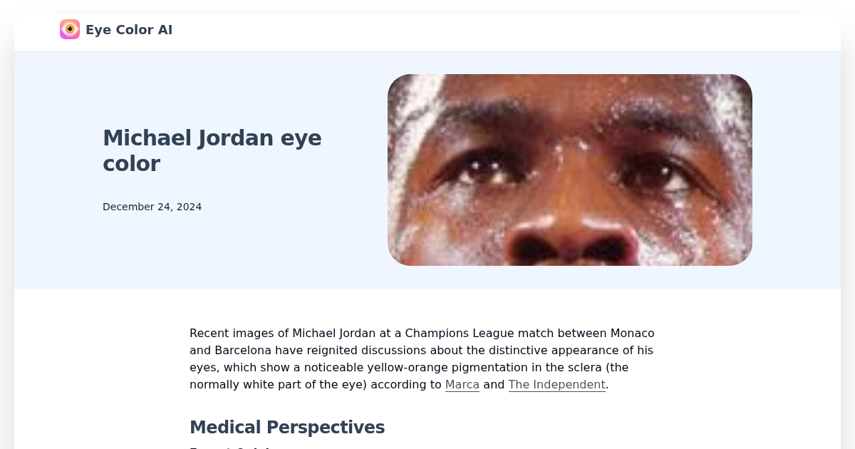 Michael Jordan eye color