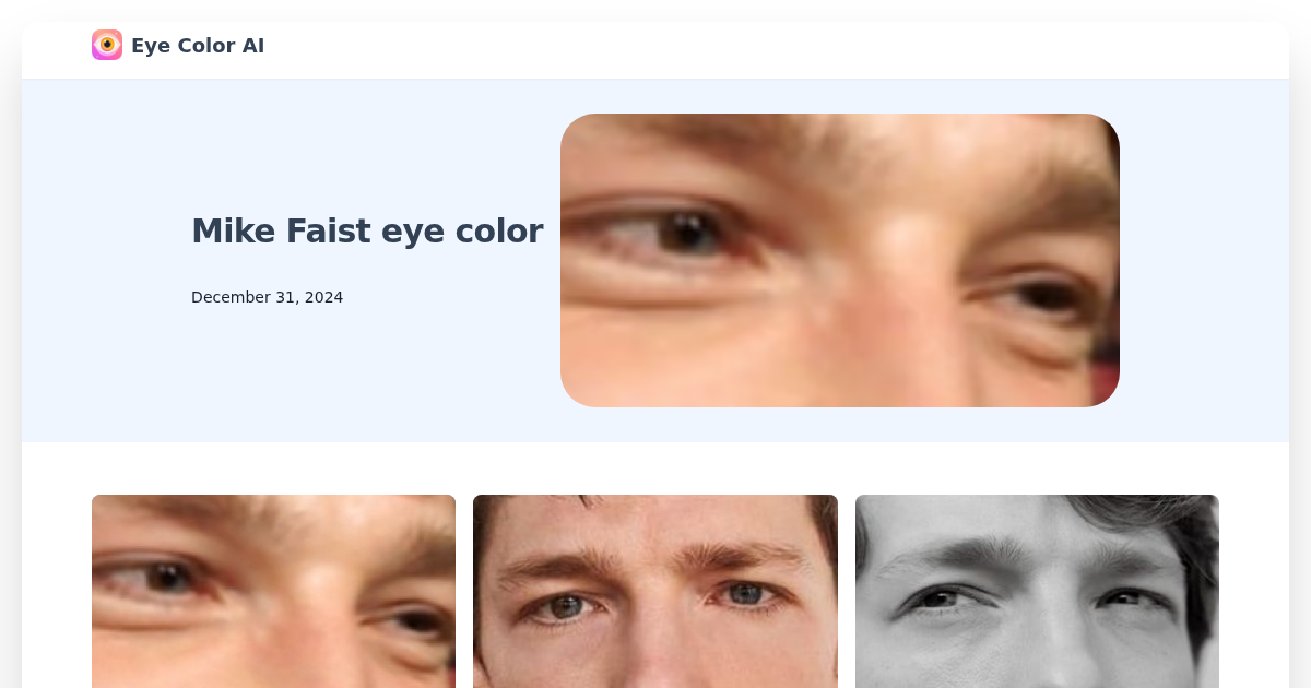 Mike Faist eye color